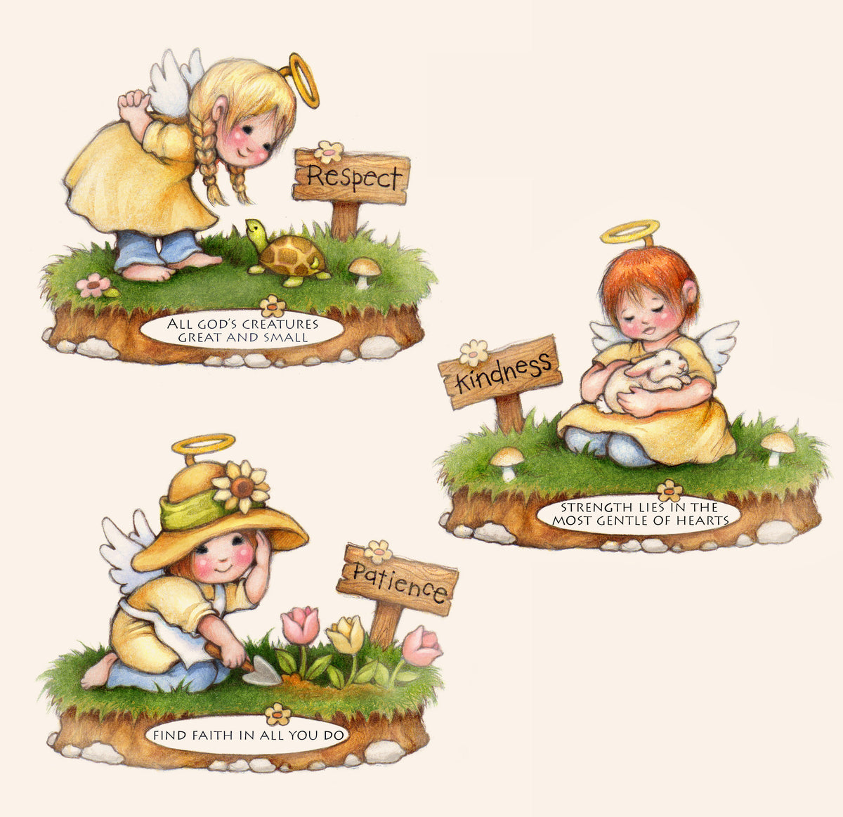 Earth Angel sketches for figurines – Primal Scenes